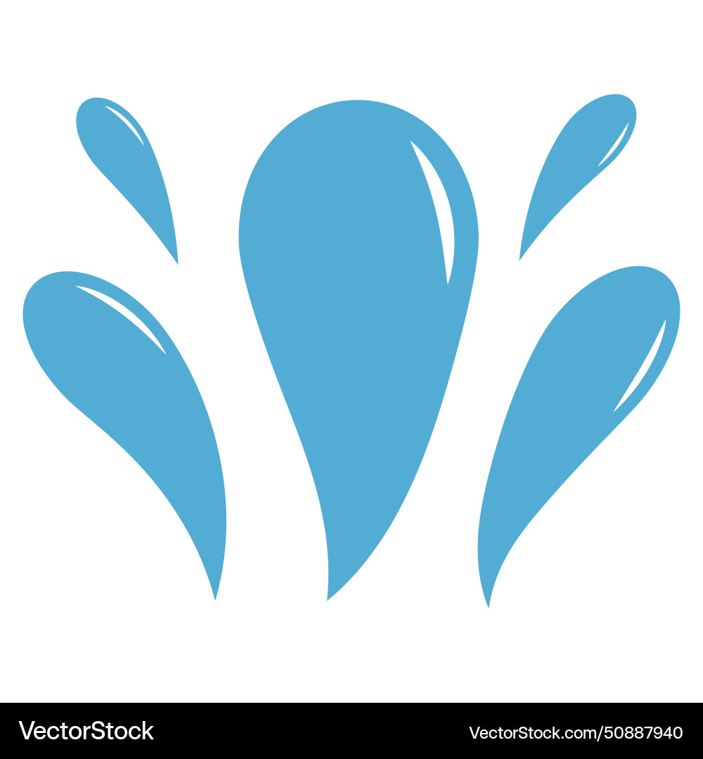 Water day icon flying blue drops splashing Vector Image