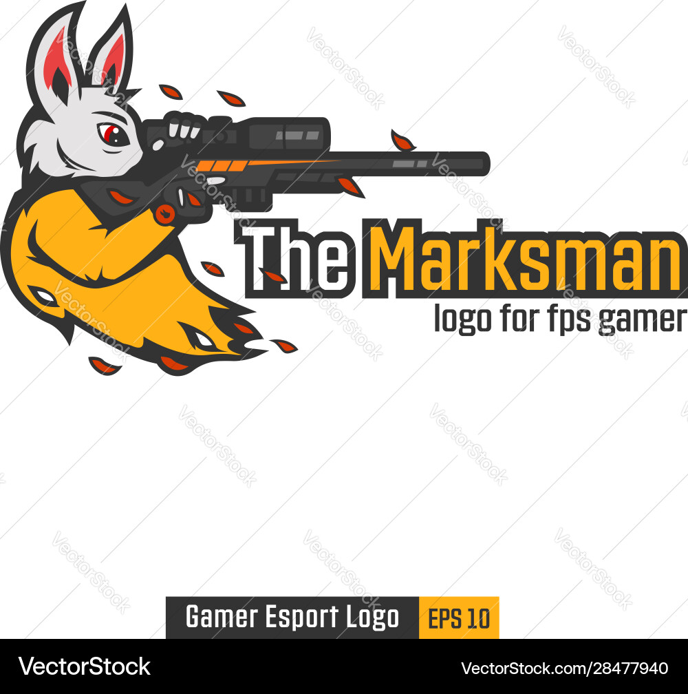 White rabbit assasins special agent marksman Vector Image
