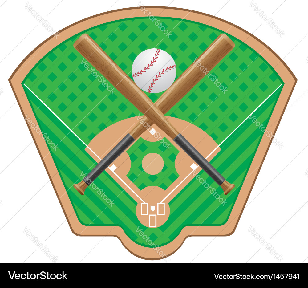 Baseball Diamond Royalty Free Vector Image - VectorStock