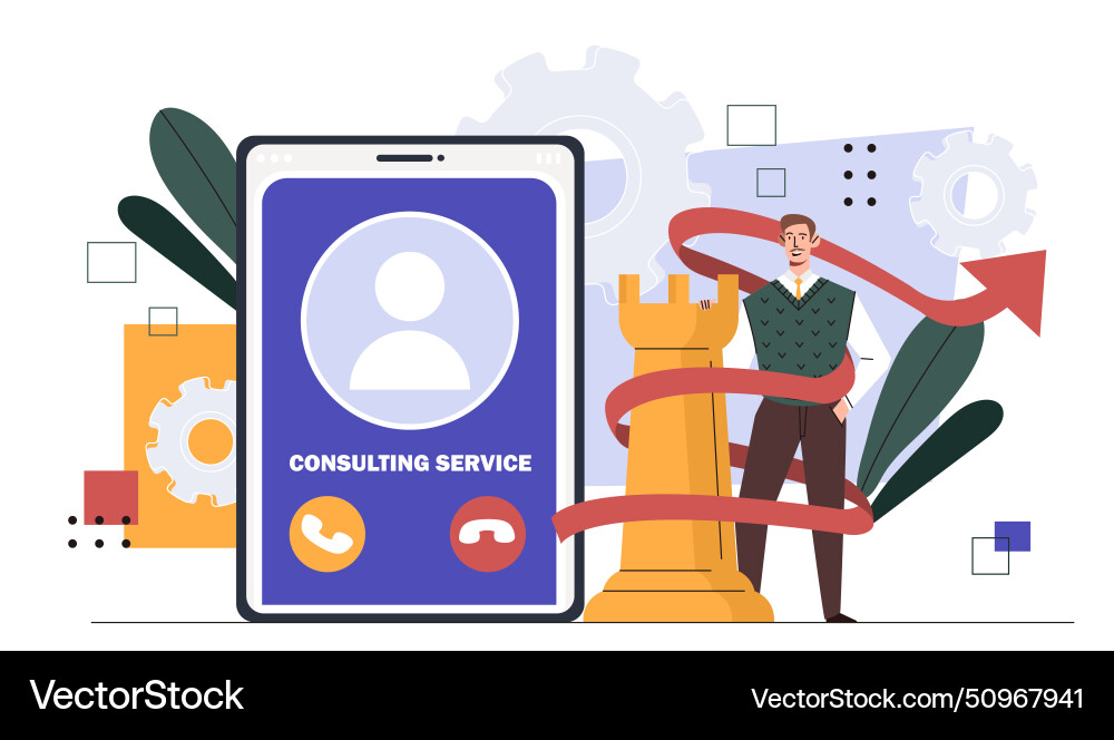 Consulting service concept Royalty Free Vector Image