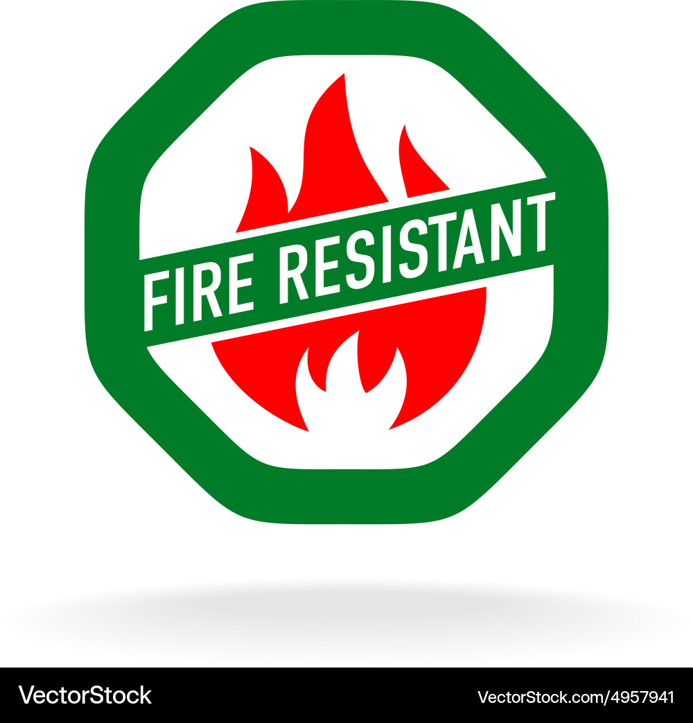Fire resistant icon Royalty Free Vector Image - VectorStock