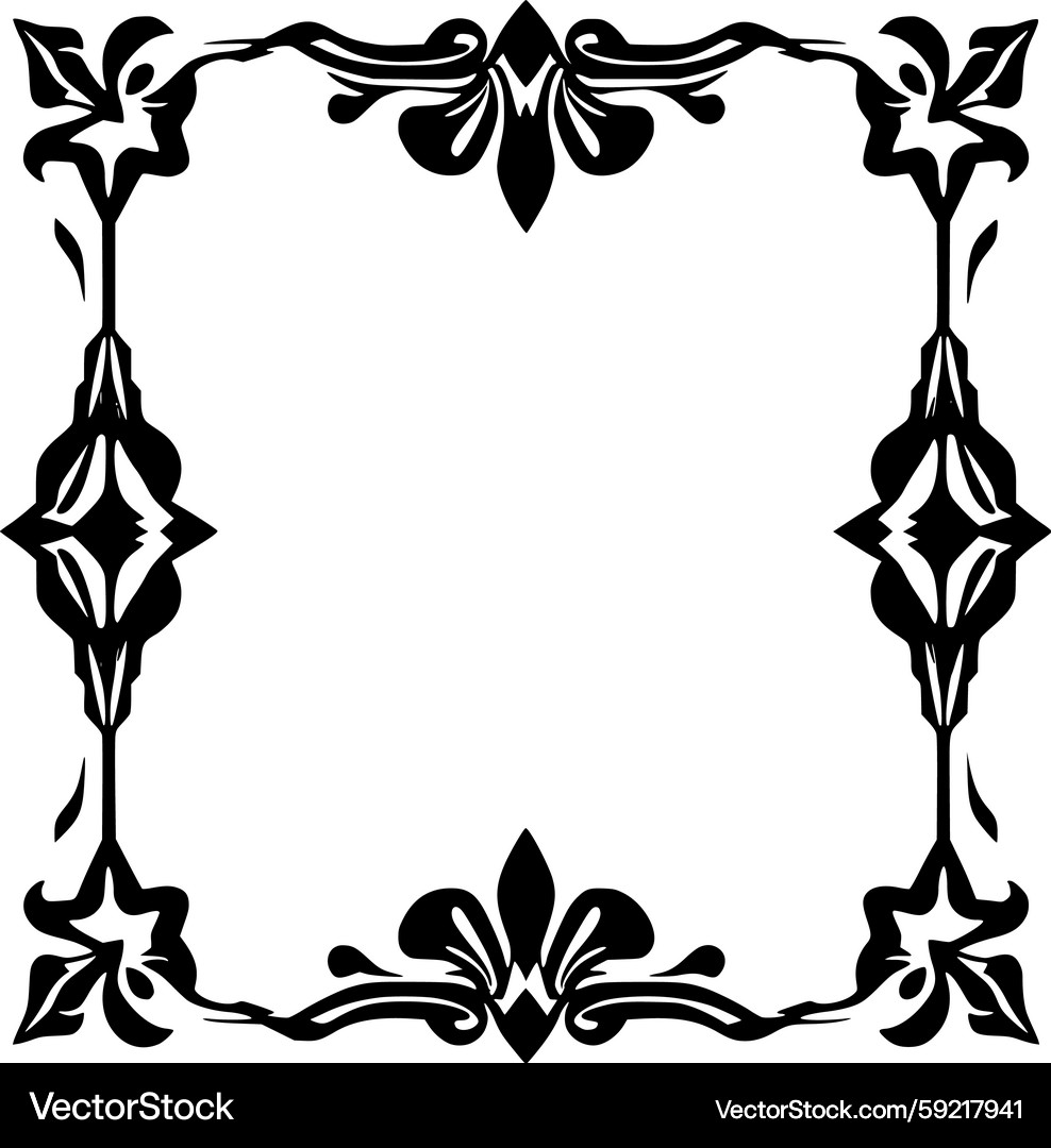 Floral Scroll Border Royalty Free Vector Image