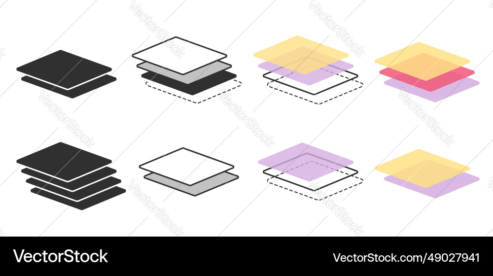 Layered Materials Stack Icon Royalty Free Vector Image