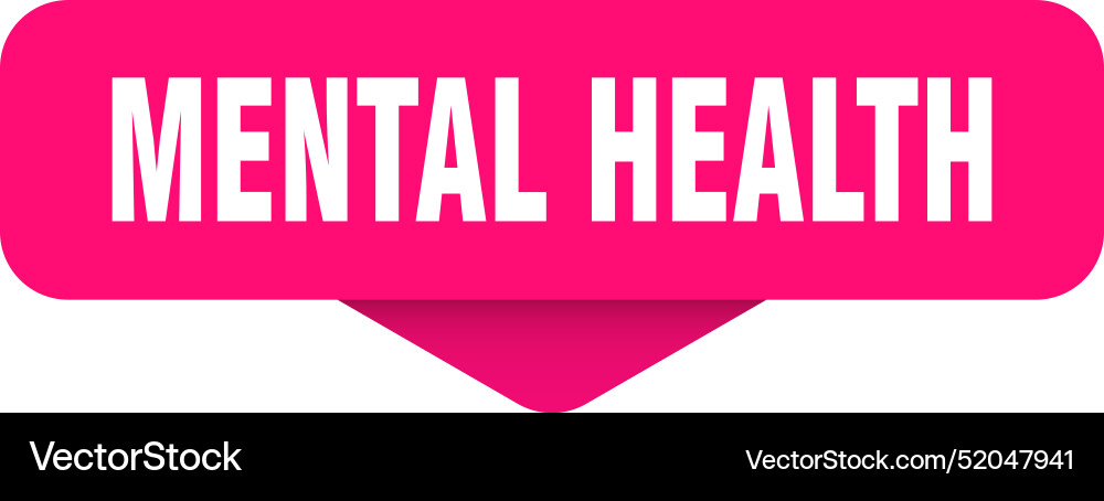 Mental health sticker sign Royalty Free Vector Image