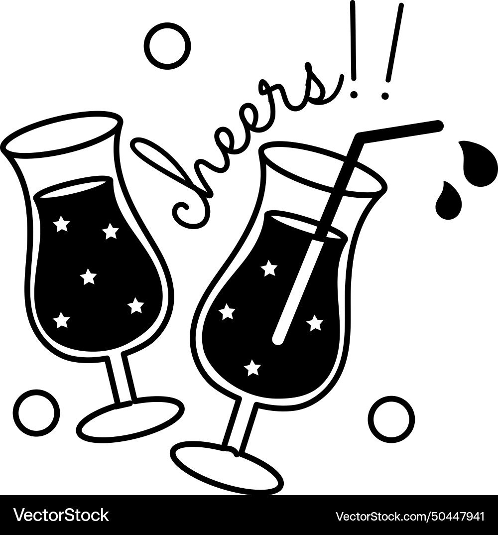 Party cheers Royalty Free Vector Image - VectorStock