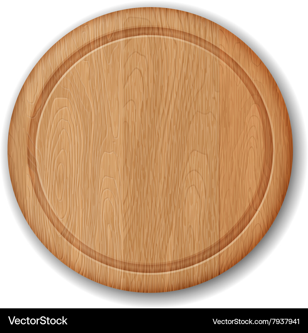 Realistic wooden cutting board Royalty Free Vector Image