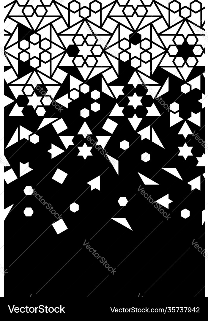 Arabic jali seamless border geometric Royalty Free Vector