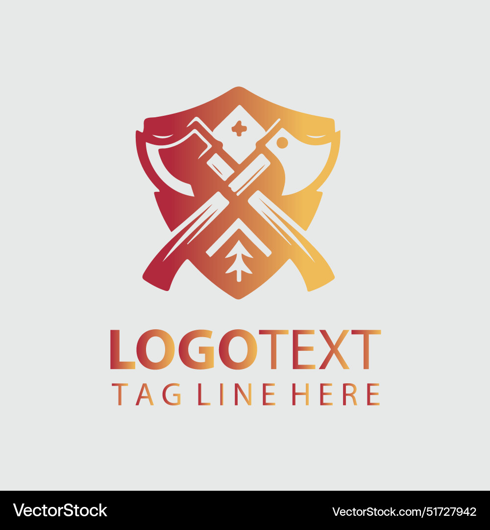 Axe shield logo Royalty Free Vector Image - VectorStock