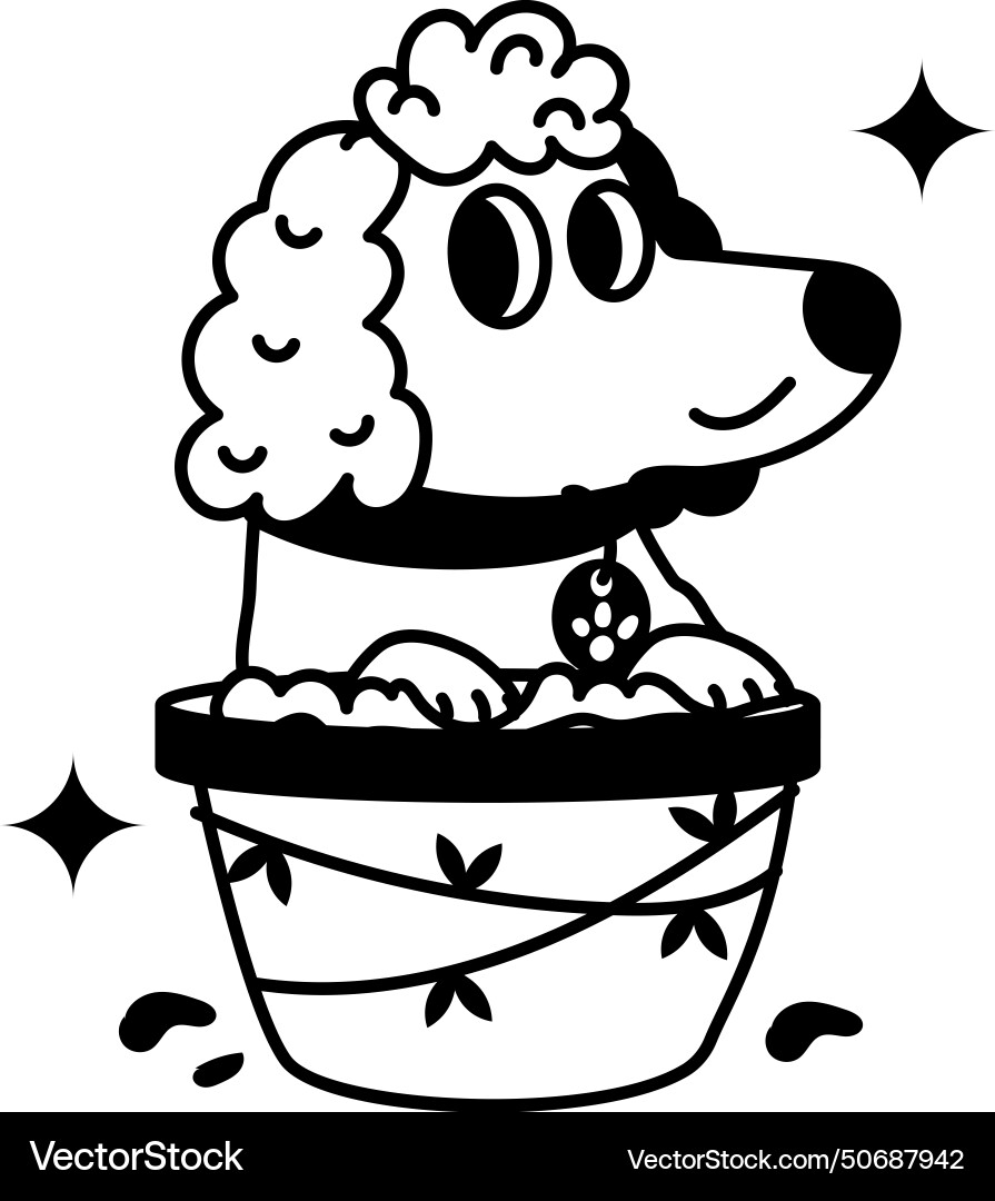 Dog pot Royalty Free Vector Image - VectorStock