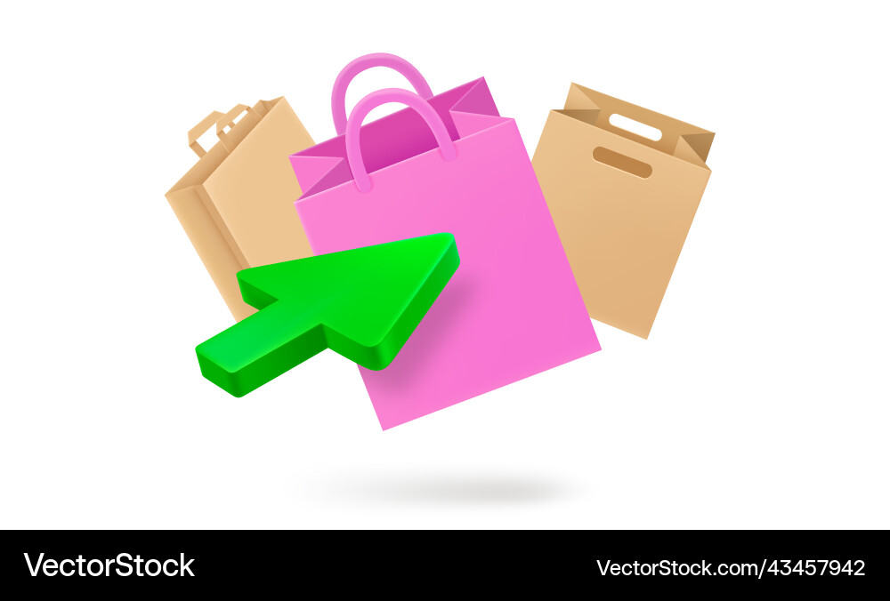Making choice on internet market 3d icon Vector Image
