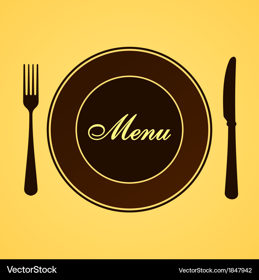 Menu for lunch and dinner Royalty Free Vector Image