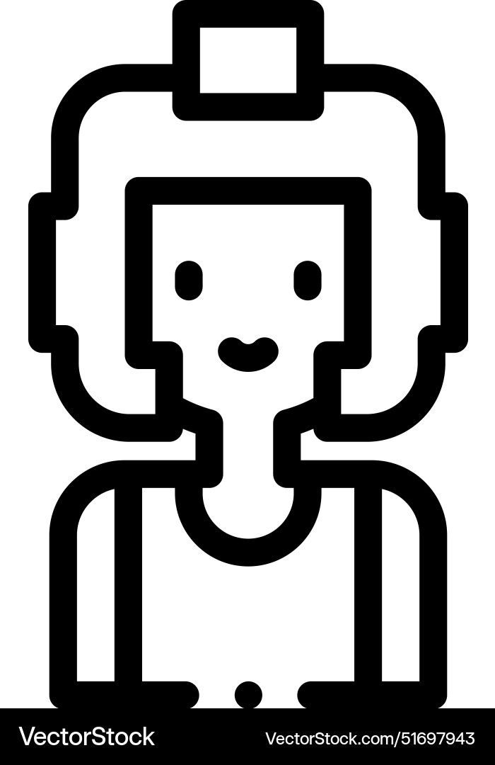 Boxer icon thin linear style design isolated Vector Image