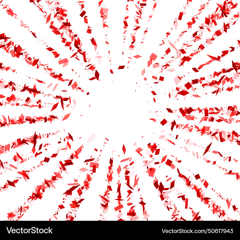Radiant red confetti burst Royalty Free Vector Image