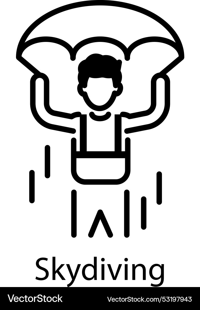 Skydiving Royalty Free Vector Image - VectorStock