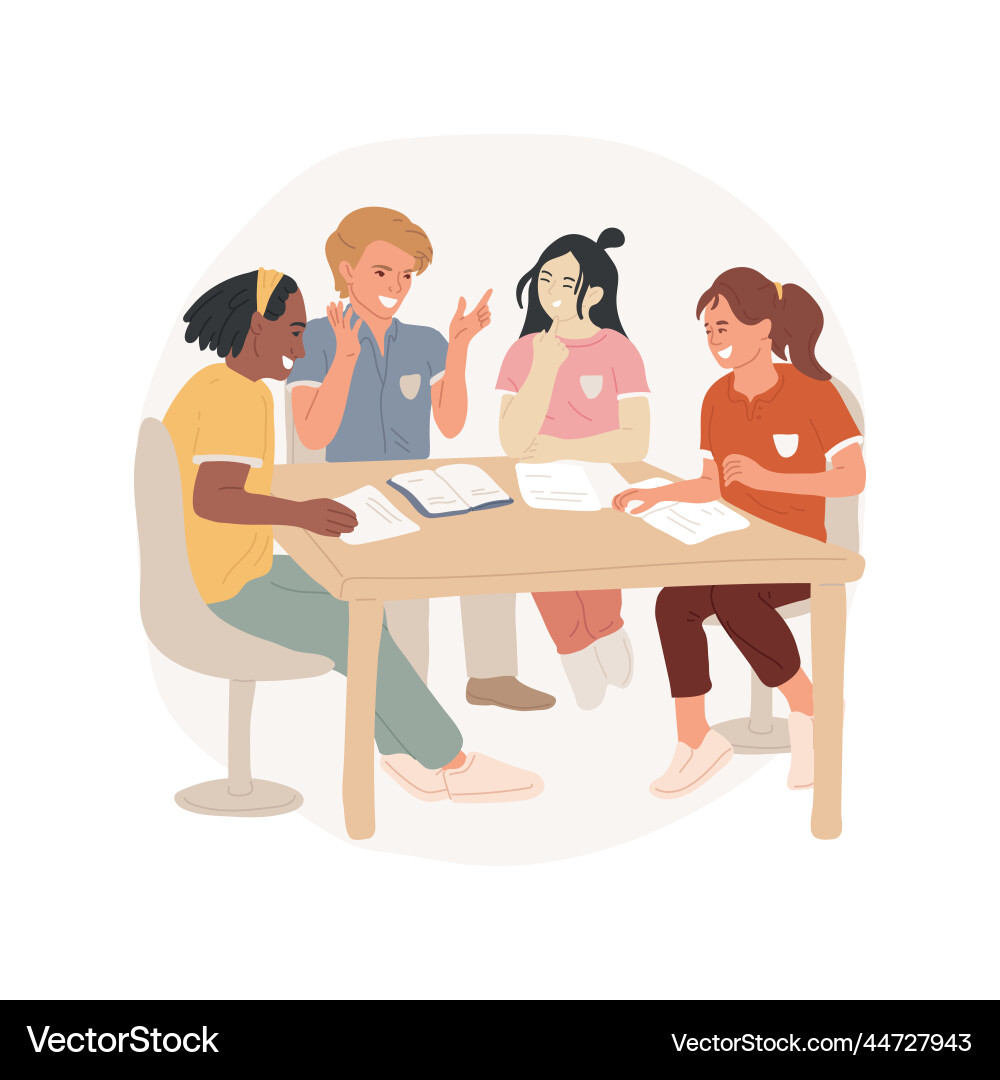 Student council isolated cartoon Royalty Free Vector Image