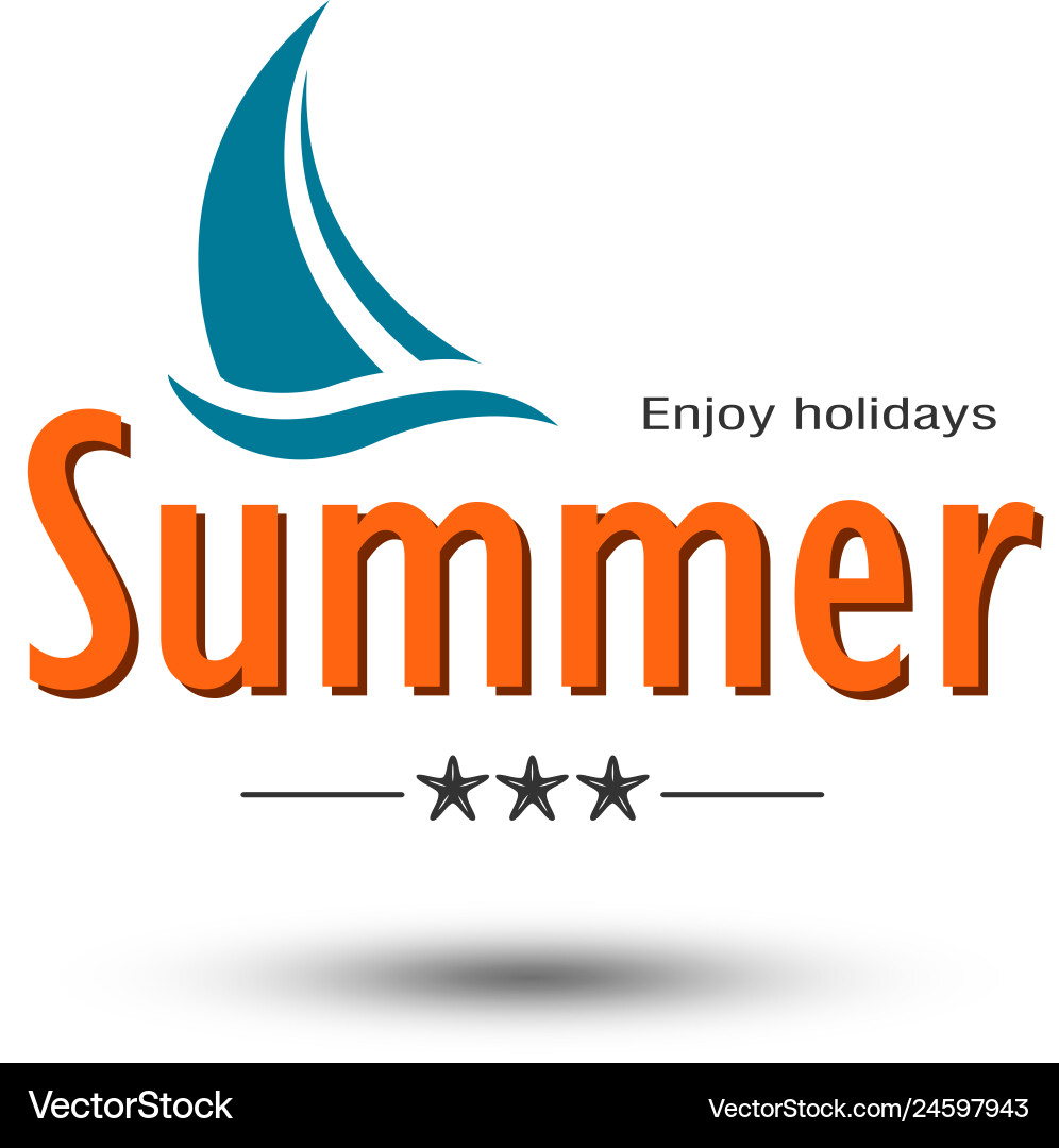 Sommer-Emblem Lizenzfreies Vektorbild - VectorStock