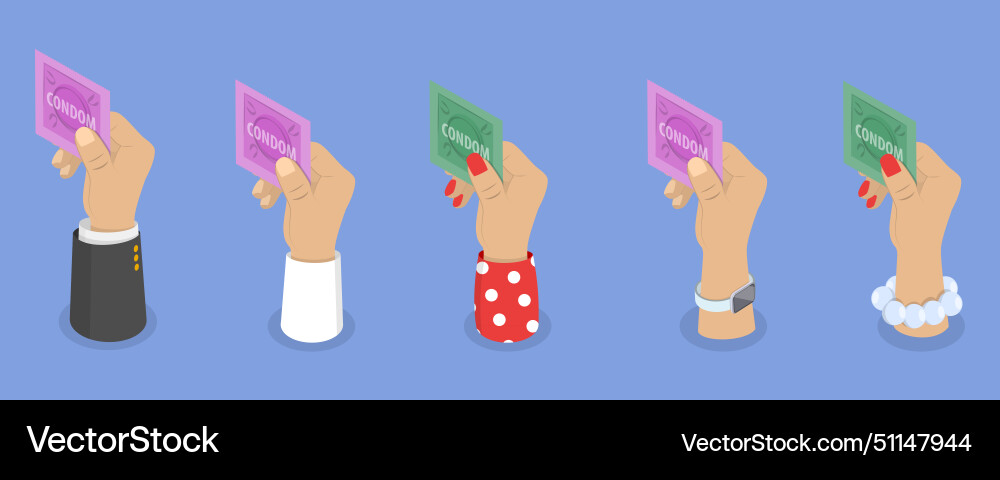 3d isometric flat of hand Royalty Free Vector Image