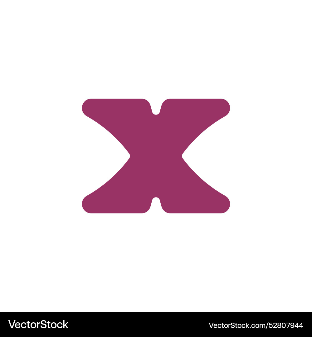 Bold red letter x logo symbol – Royalty-Free Vector | VectorStock