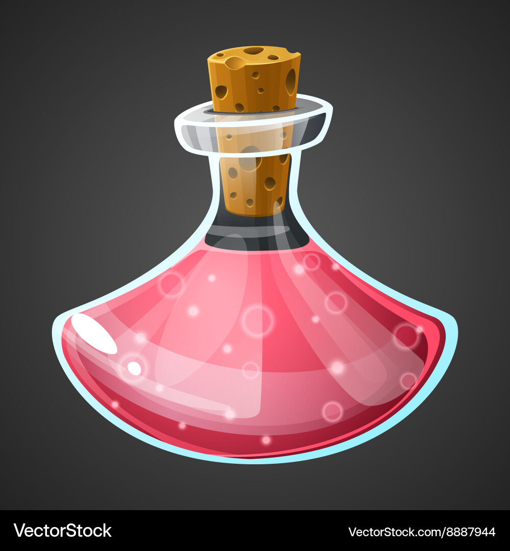 Cartoon potion bottle Royalty Free Vector Image