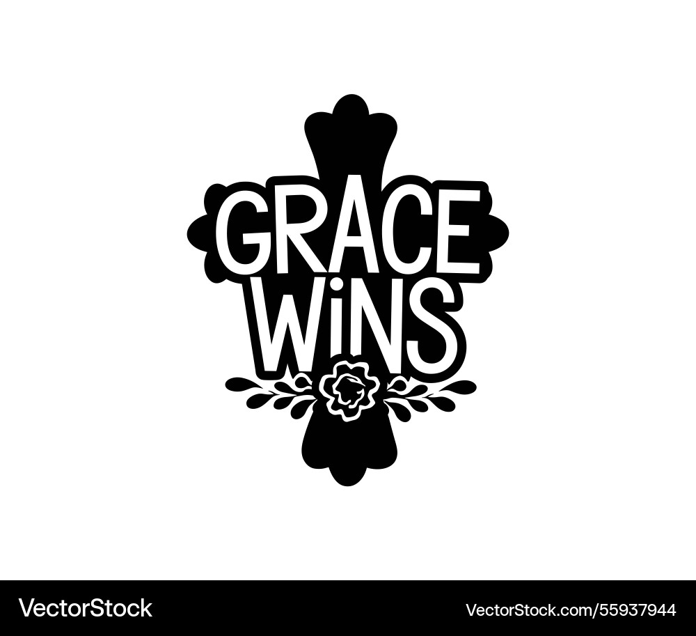 Christian easter cross quote Royalty Free Vector Image