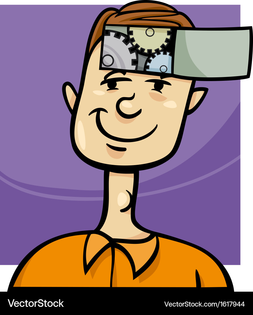 Clever guy cartoon Royalty Free Vector Image - VectorStock