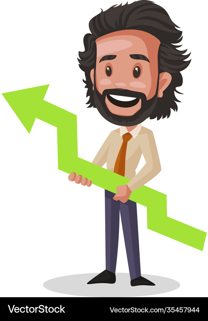 Investment advisor cartoon Royalty Free Vector Image