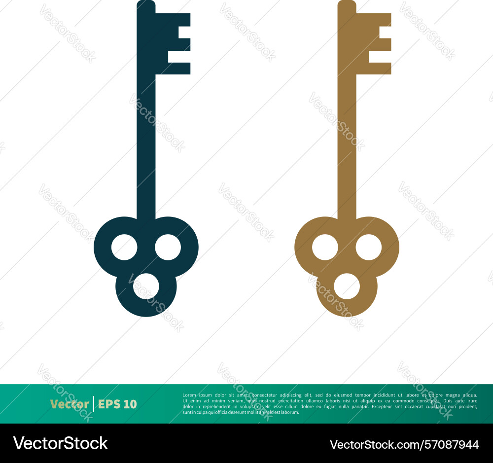 Key real estate icon logo template design eps 10 Vector Image