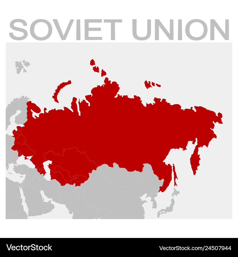 Map of the soviet union Royalty Free Vector Image