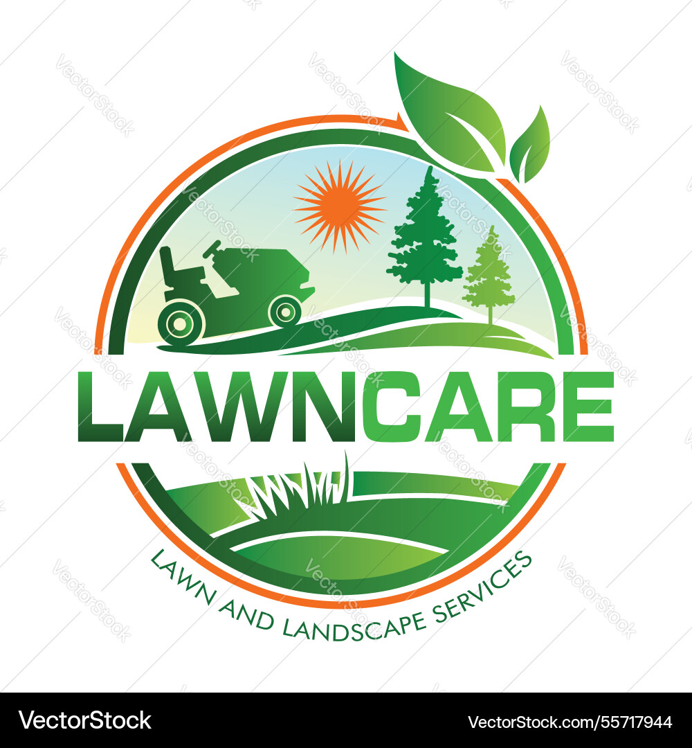 Professional landcare logo design landscaping Vector Image