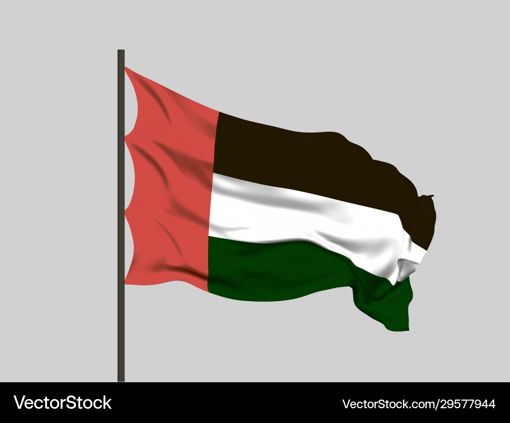 UAE Flag - Waving Symbol Royalty Free Vector Image
