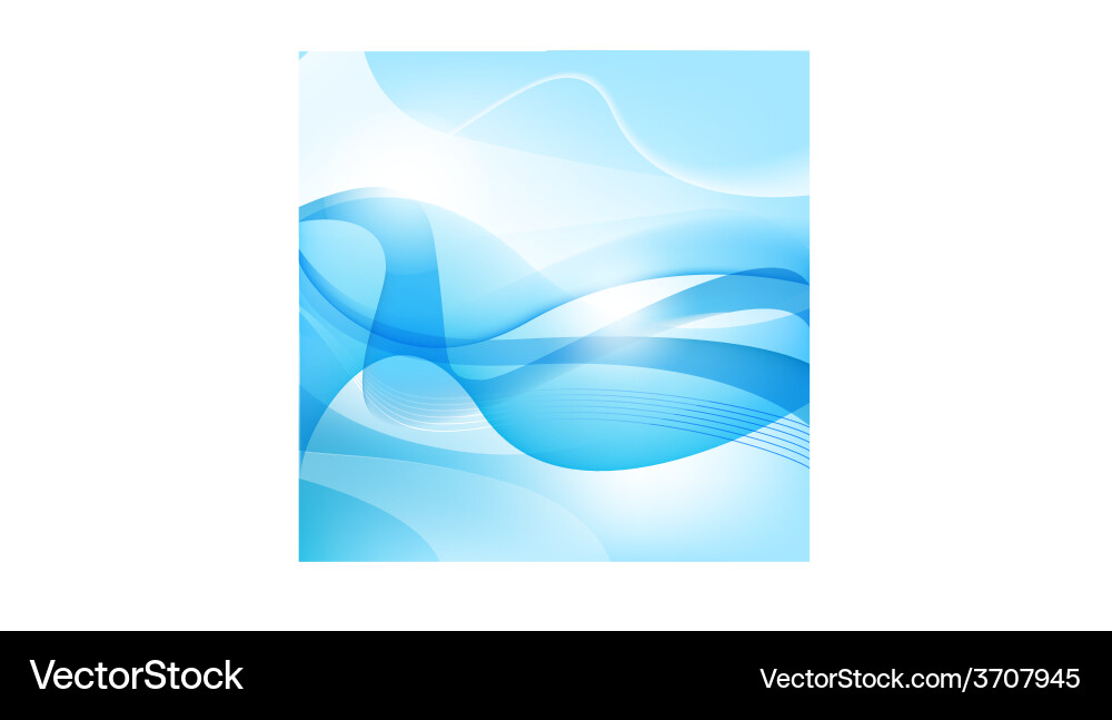 Abstract blue wavy water background Royalty Free Vector