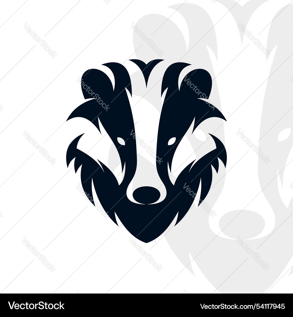 Badger logo on isolated background v30 Royalty Free Vector