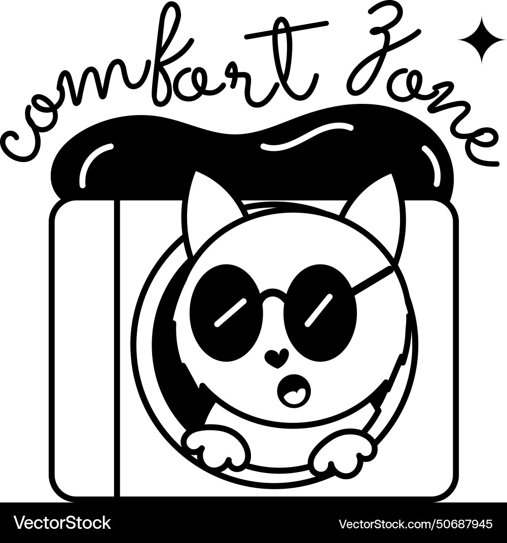 Cat comfort Royalty Free Vector Image - VectorStock