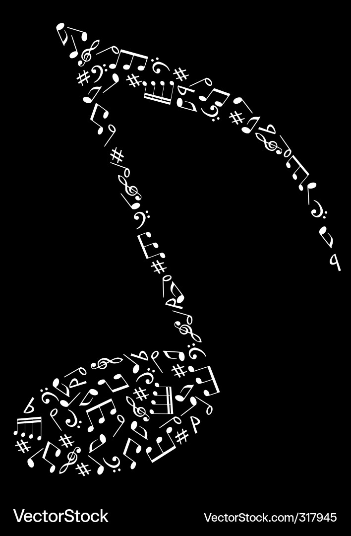 Musical Notes Background Royalty Free Vector Image