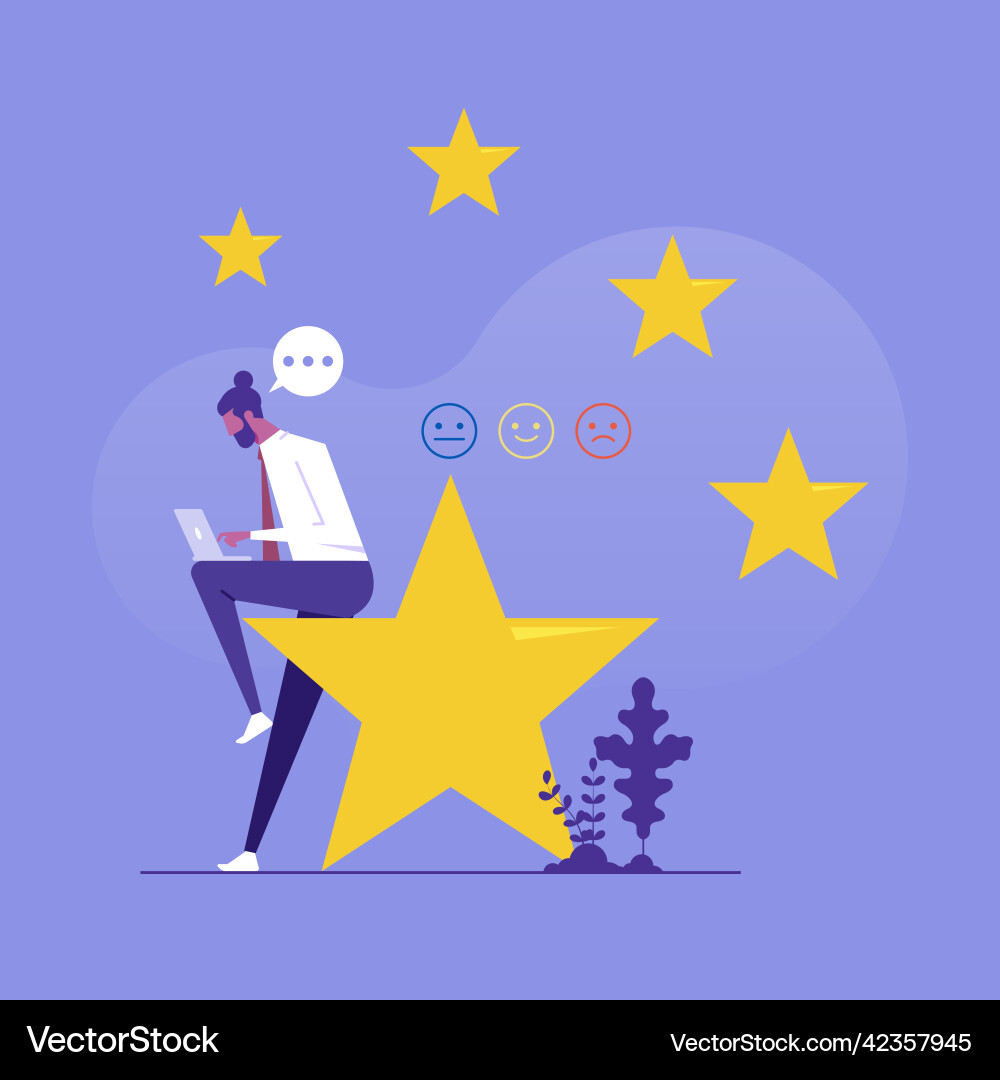 Rating feedback and review concept Royalty Free Vector Image
