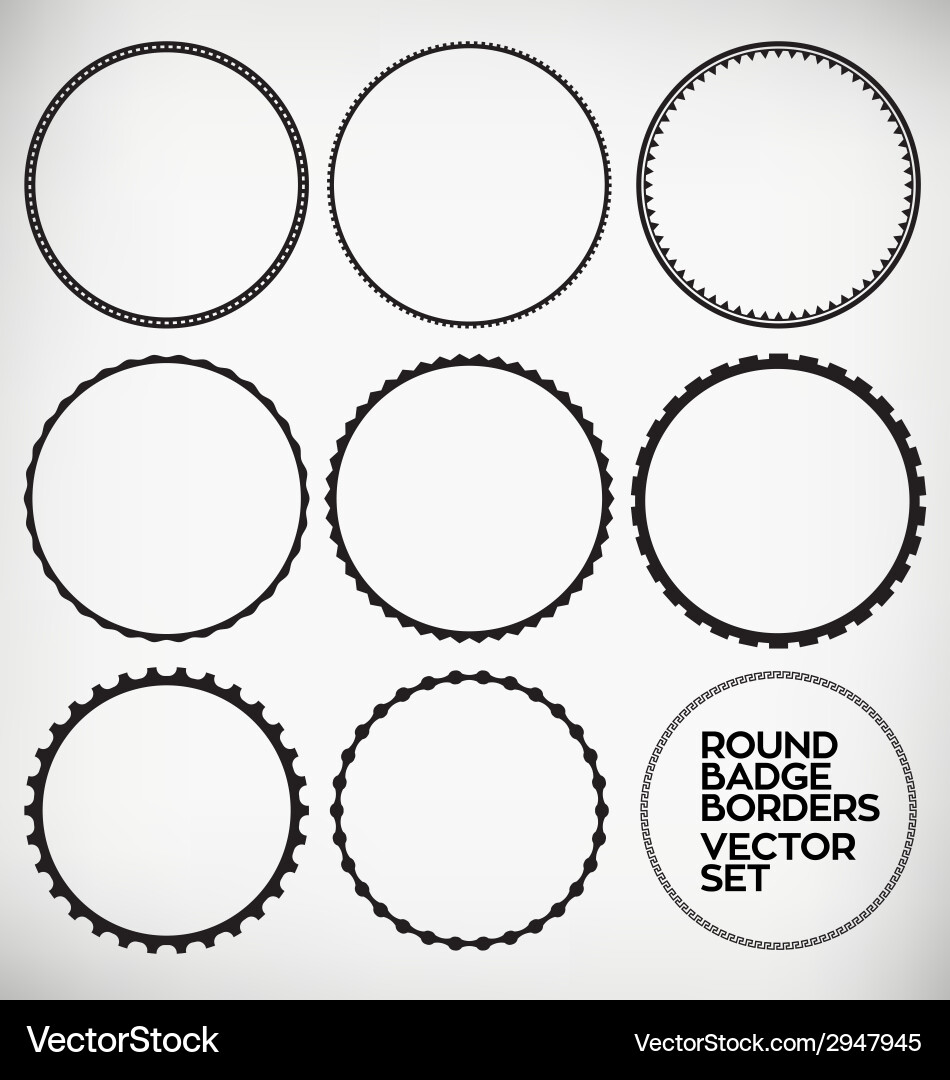 Round borders Royalty Free Vector Image - VectorStock