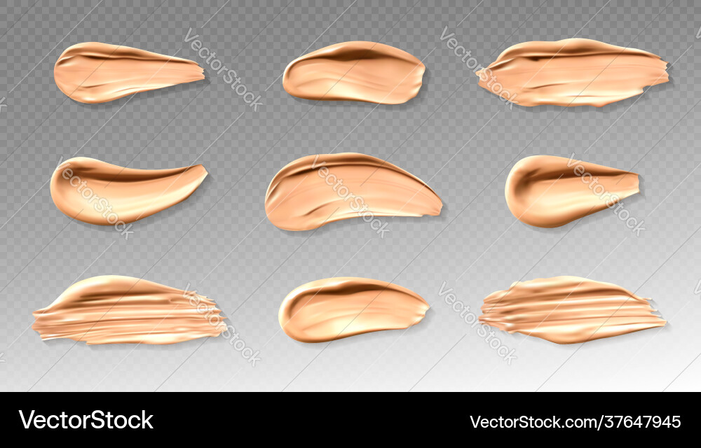 Skin Foundation oder Concealer Smear Pinselstriche
