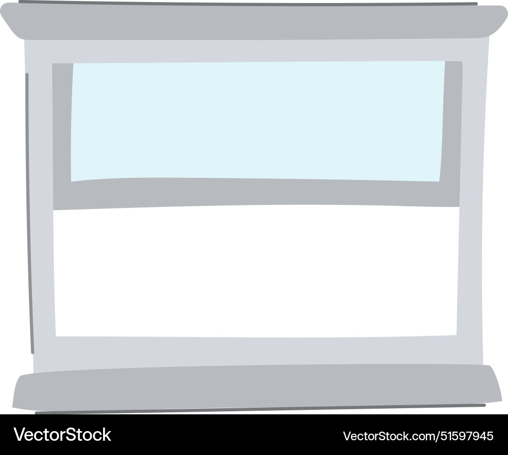 Wall window frame cartoon Royalty Free Vector Image