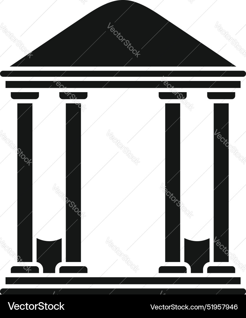Ancient greek building facade with columns and Vector Image