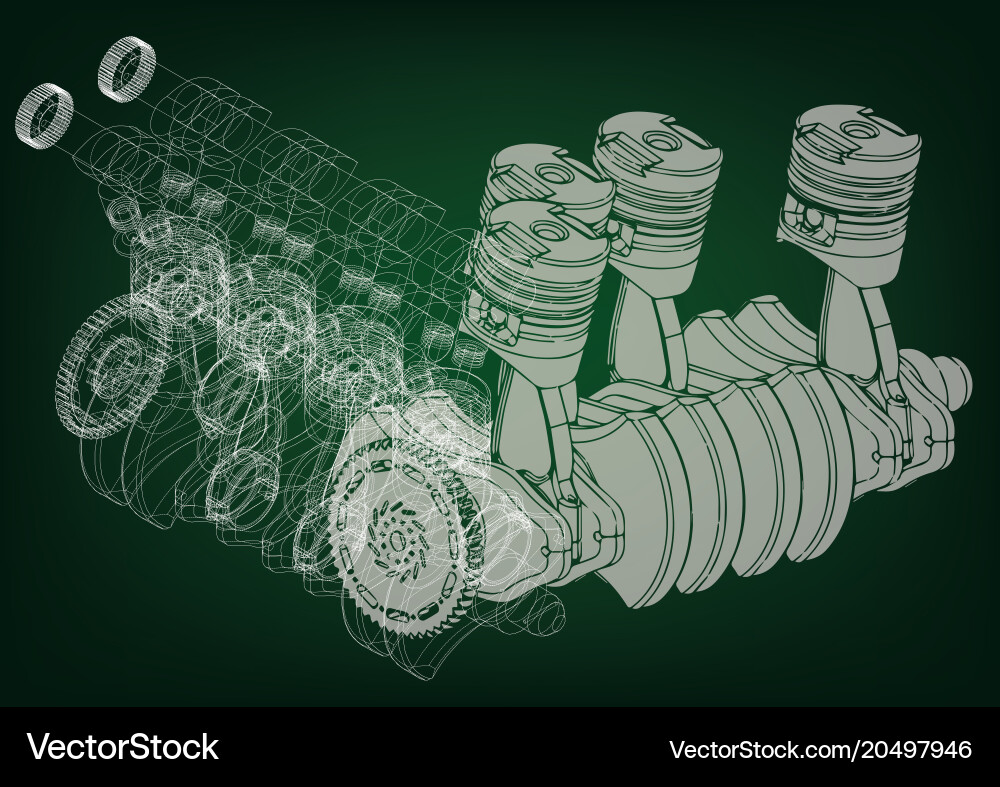 Car engine Royalty Free Vector Image - VectorStock
