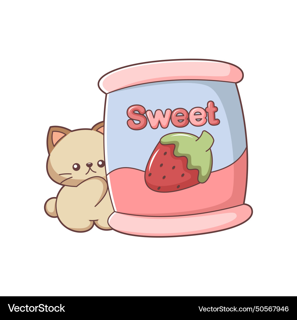 Cute snack character design Royalty Free Vector Image