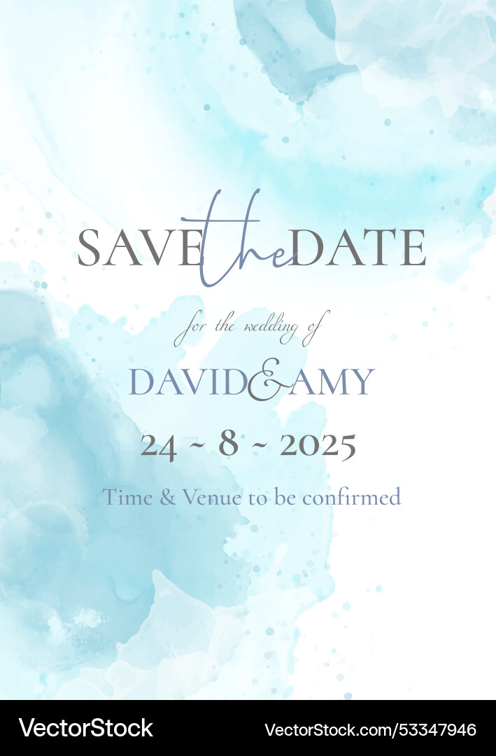 Elegant save the date invitation background Vector Image