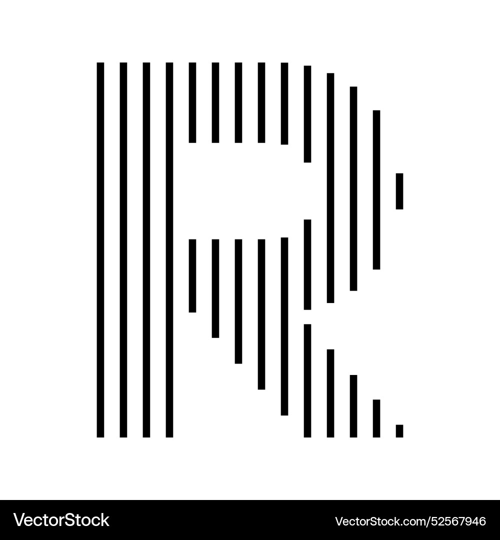 Geometric R Monogram Logo Royalty Free Vector Image