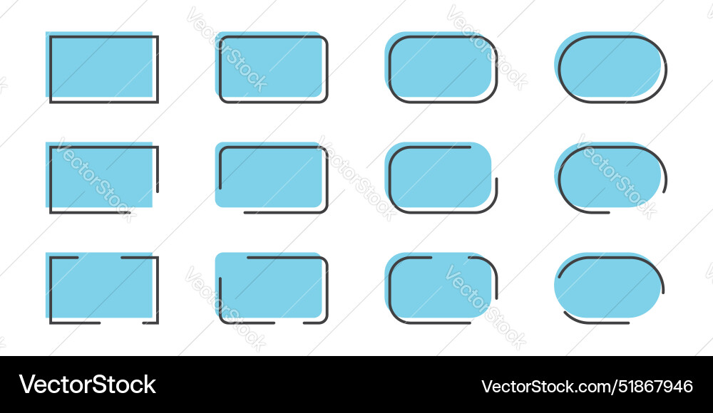 Quote frame icon in flat style speech bubble Vector Image