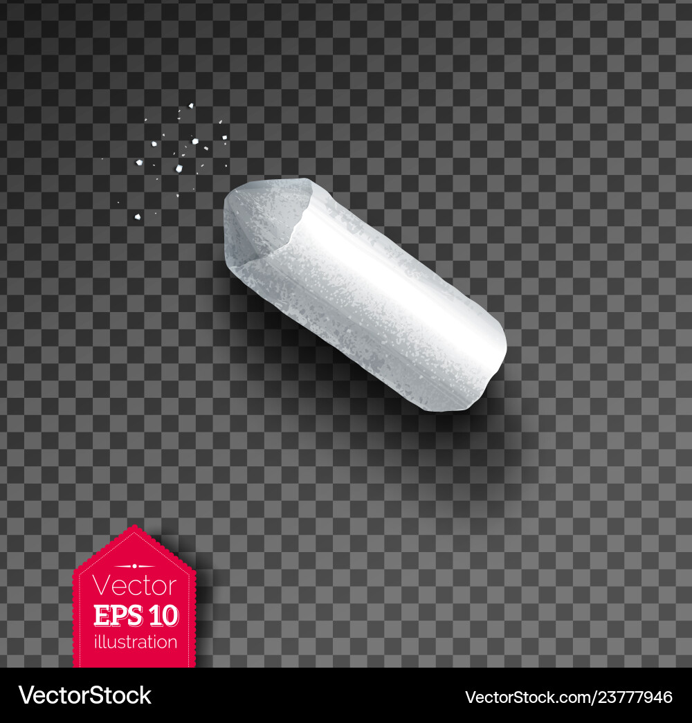 Realistic piece of chalk Royalty Free Vector Image