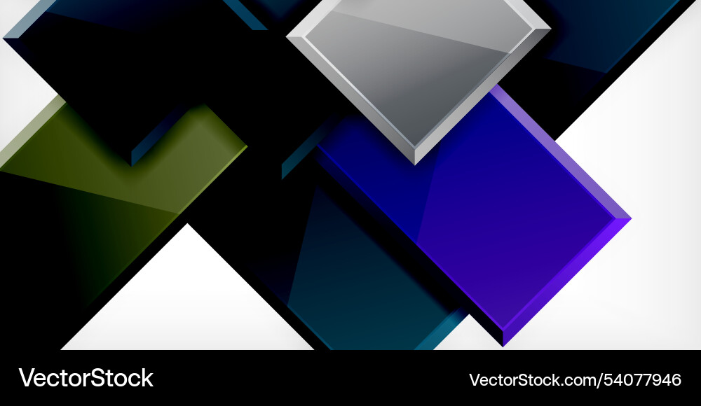 Square shape color abstract geometry Royalty Free Vector