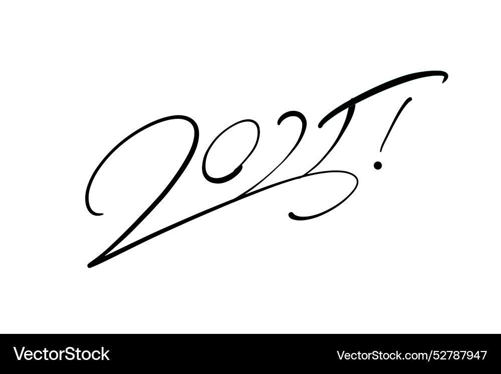 2025 modern thin lettering new year minimalistic Vector Image