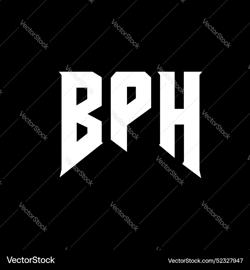 Bph letter logo design for technology company Vector Image