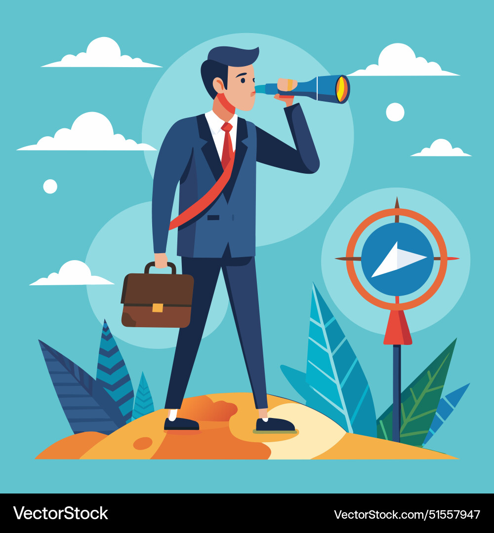 Business compass guidance direction Royalty Free Vector