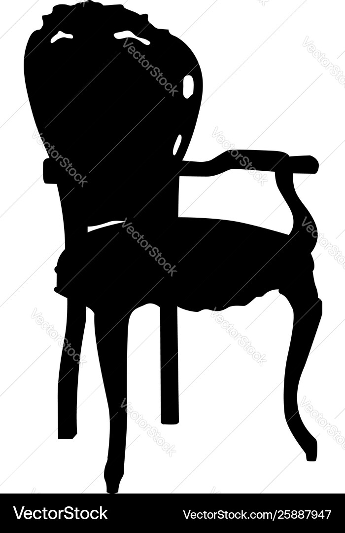 Chair silhouette Royalty Free Vector Image - VectorStock